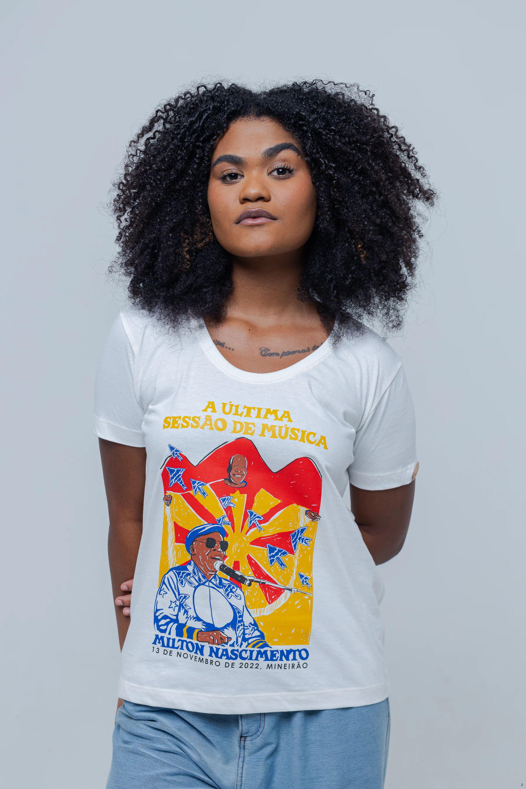 Camiseta Milton Nascimento - Coleção Grandes Shows - Chico Rei