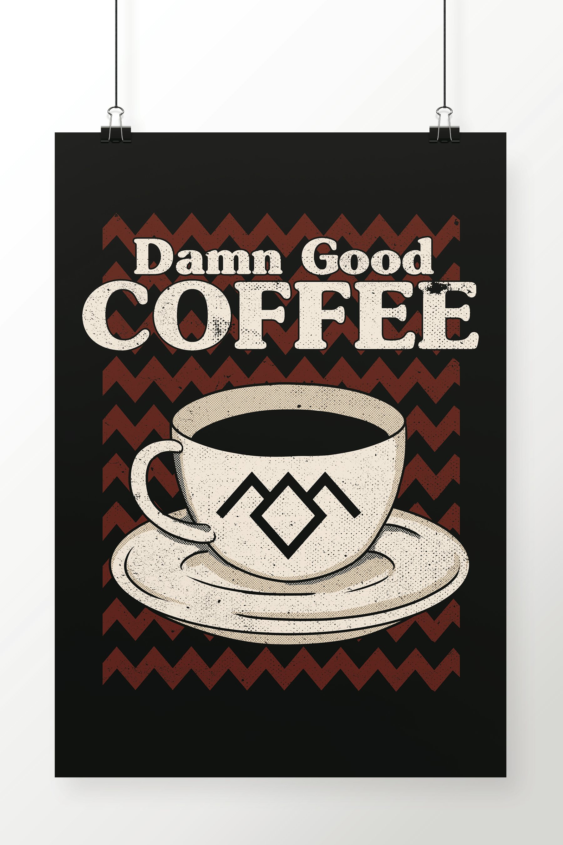 Poster Damn Good Coffee - Chico Rei