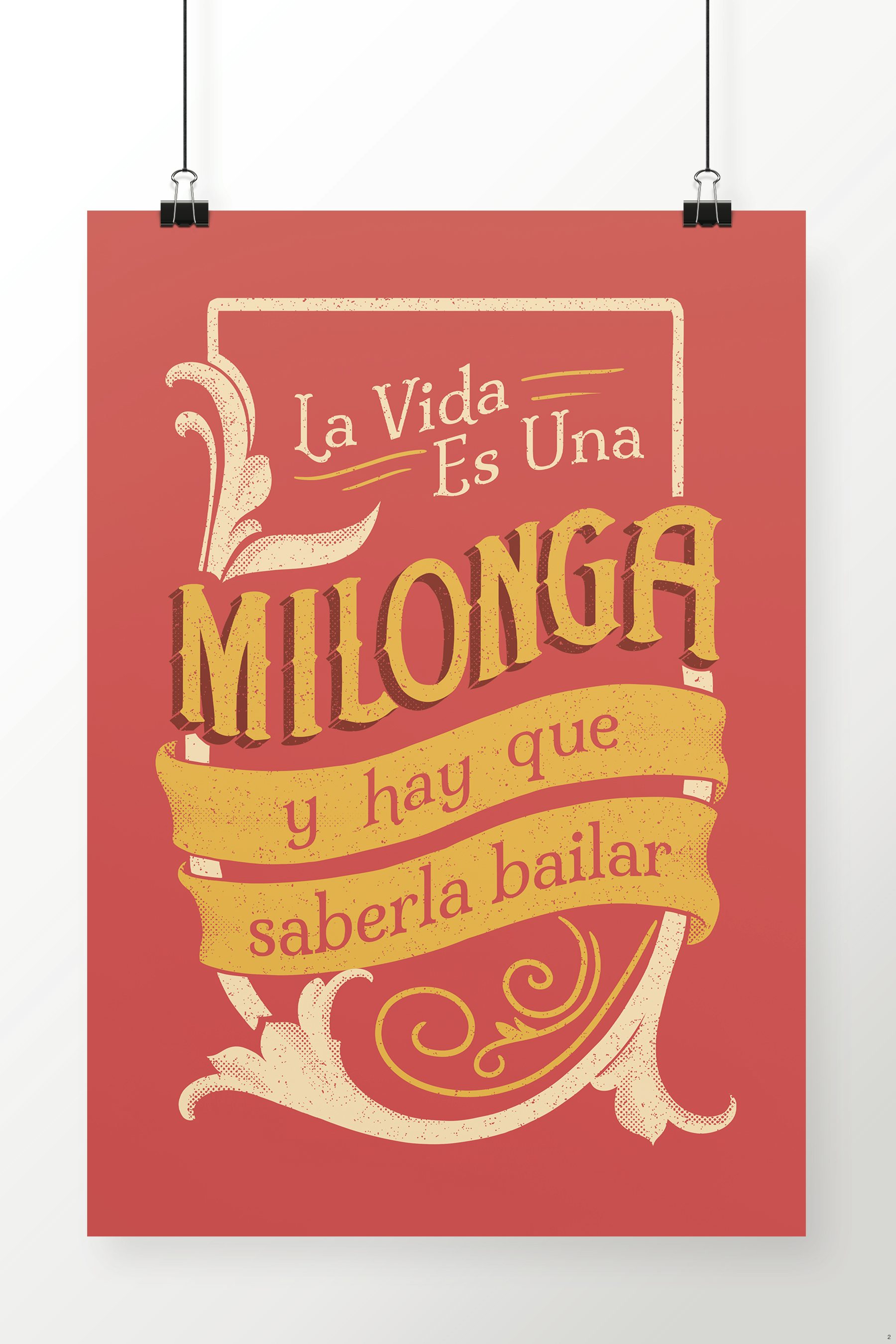 Poster Milonga - Chico Rei