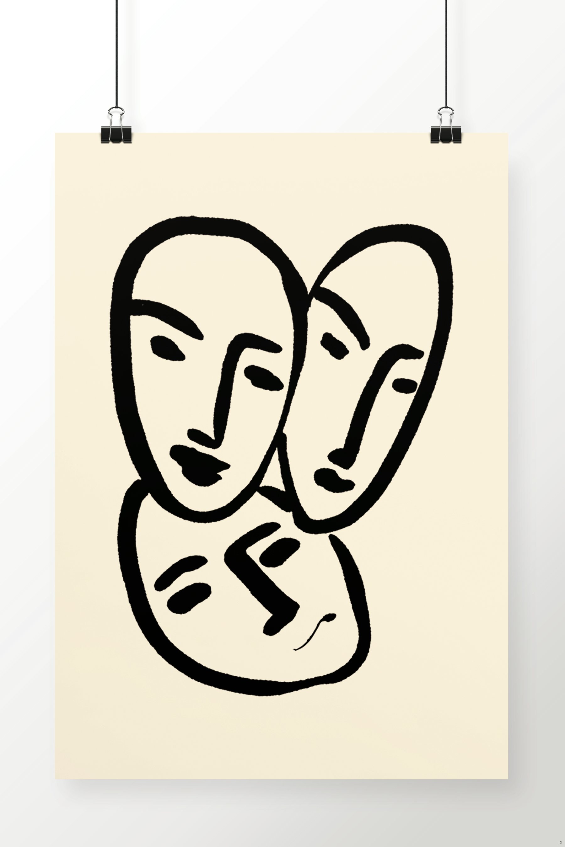 Poster Three Heads - Arte Pela Chico Rei - Chico Rei