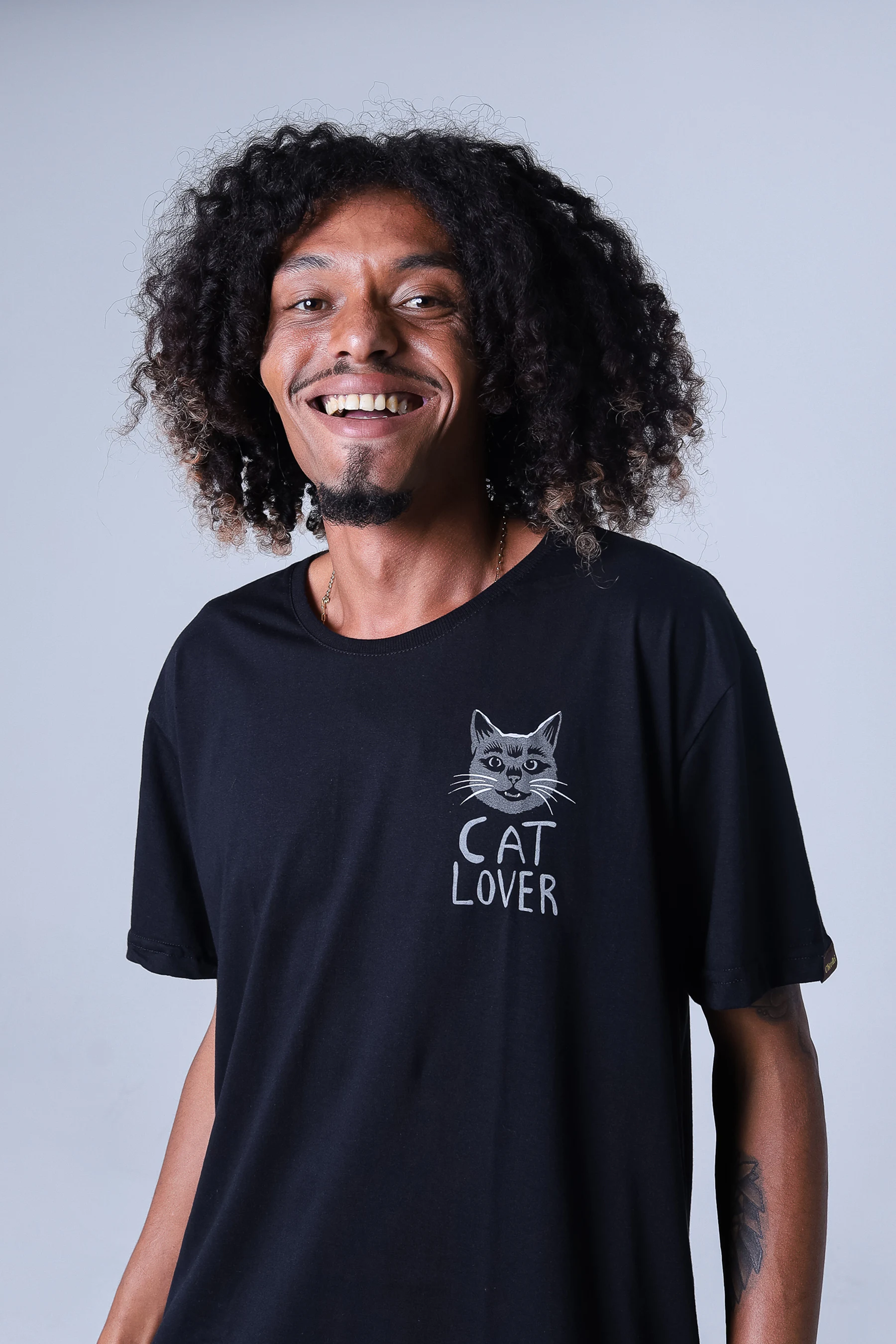 Camiseta Neon Cat - Camiseta de Gato - Chico Rei