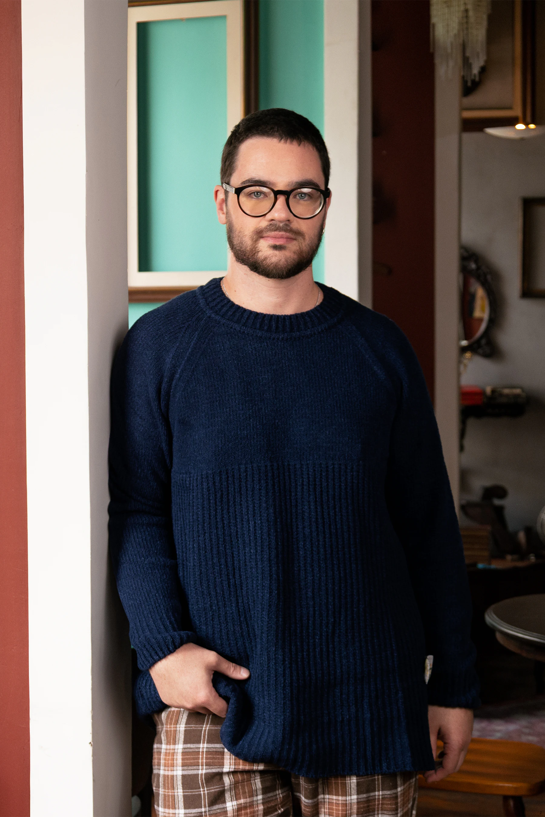 Suéter de Tricot Azul Marinho - Chico Rei