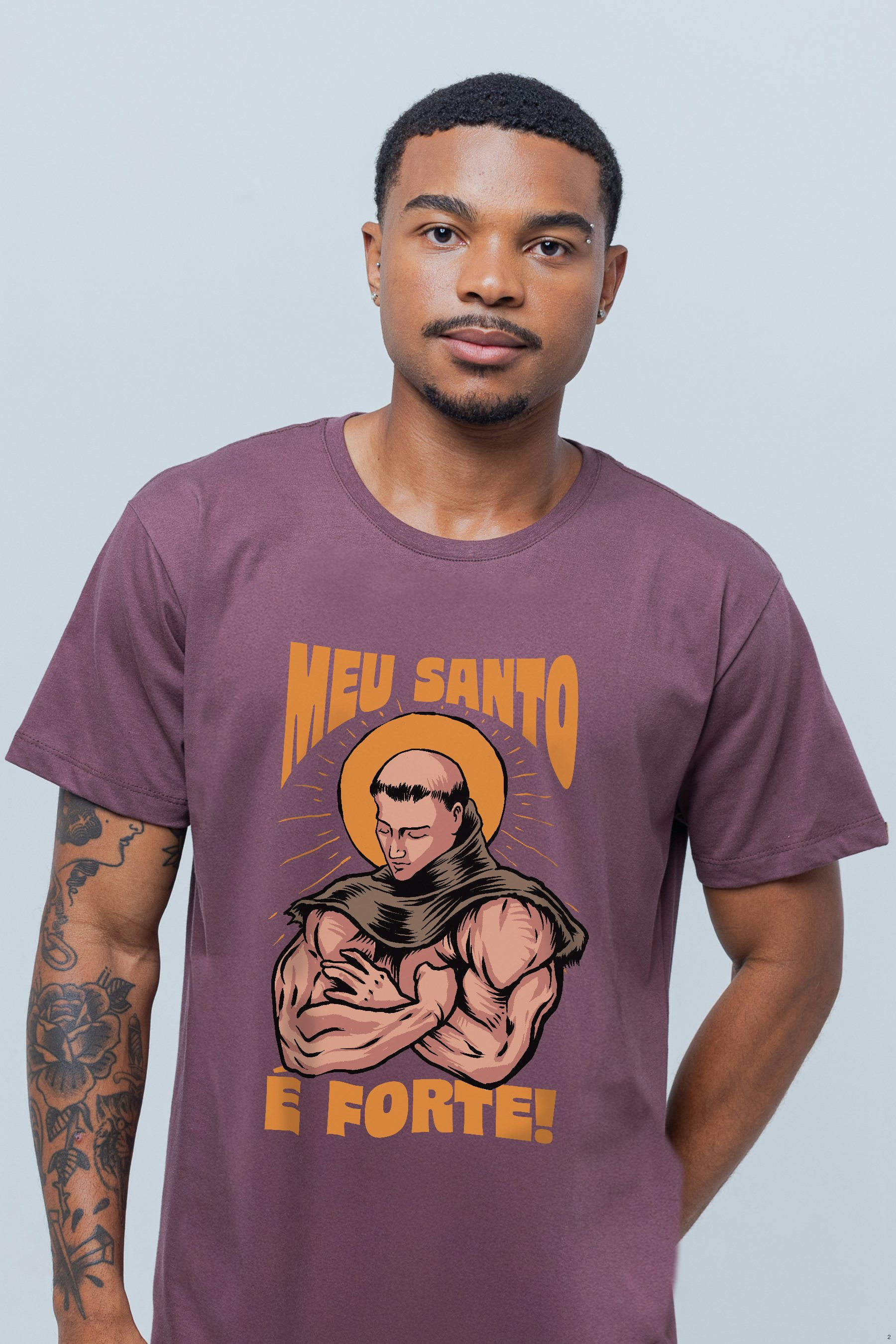 Camiseta Meu Santo É Forte - Chico Rei