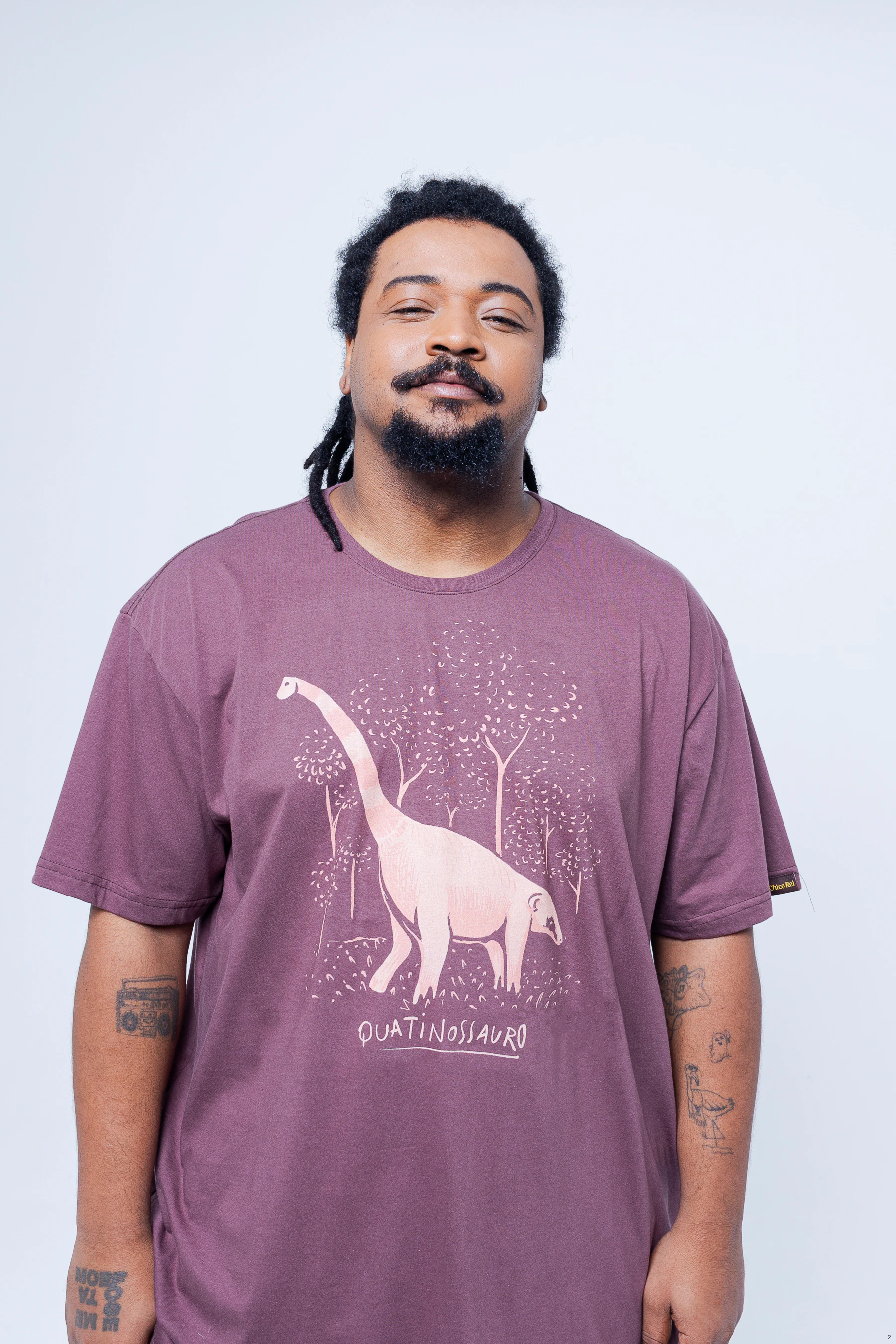 Camiseta Quatinossauro - Camiseta Estampada - Chico Rei