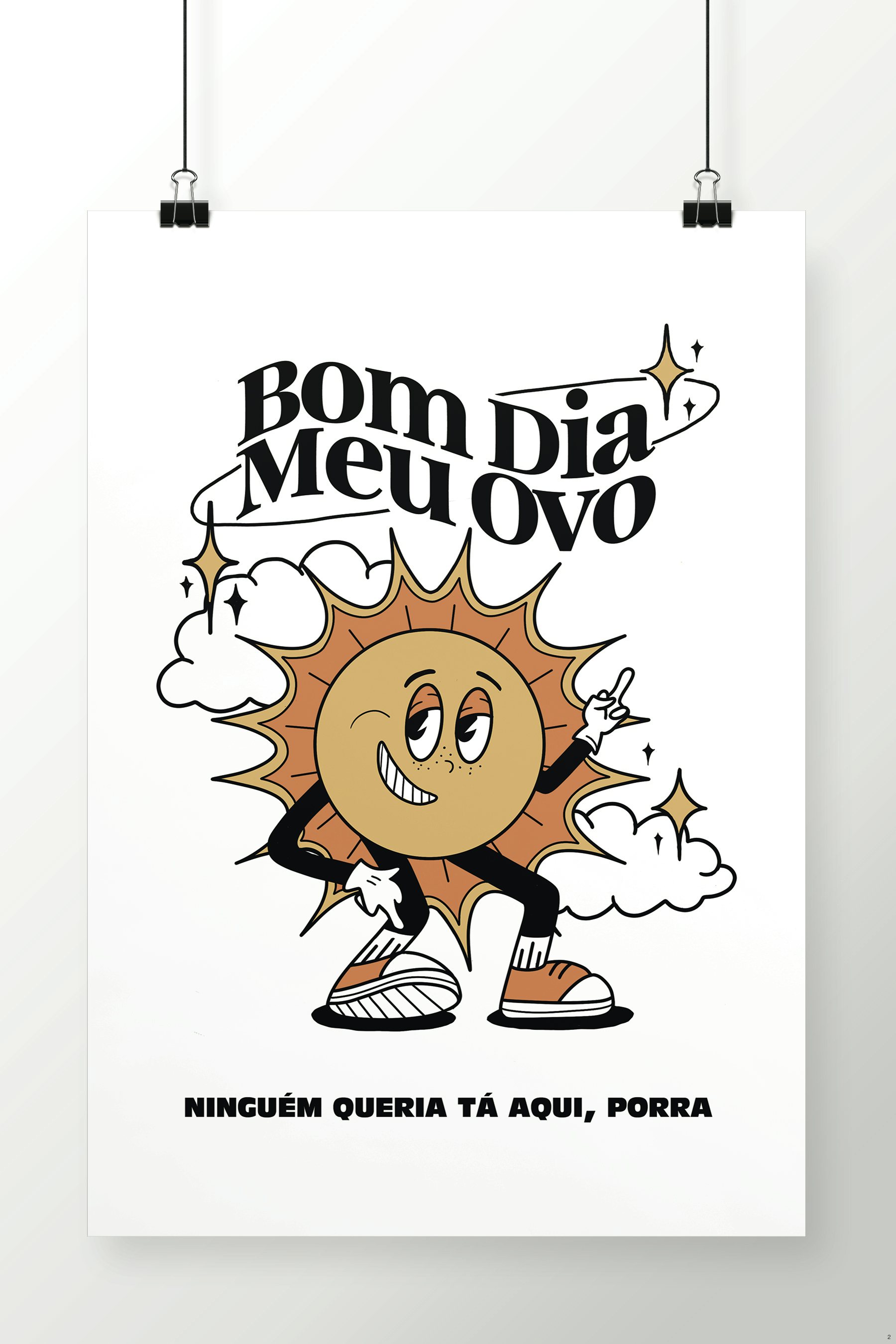 Poster Bom dia - Poster Decorativog - Chico Rei