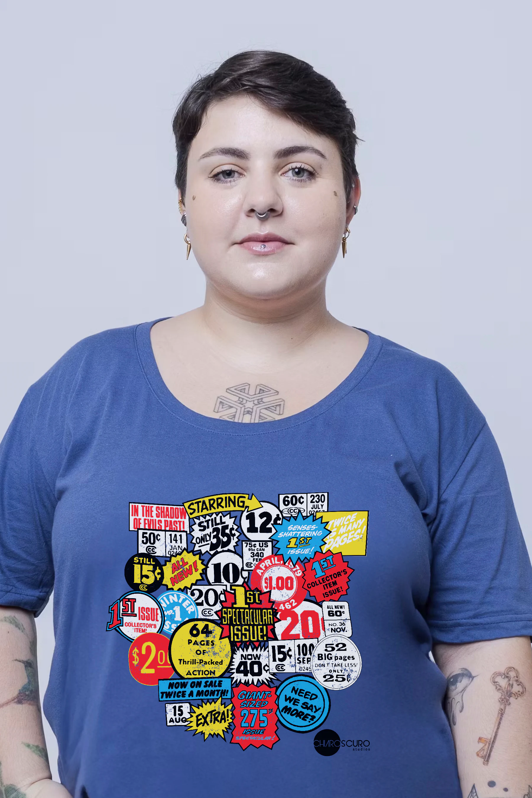 Camiseta Elementos Quadrinhos - Camisetas Estampadas - Chico Rei