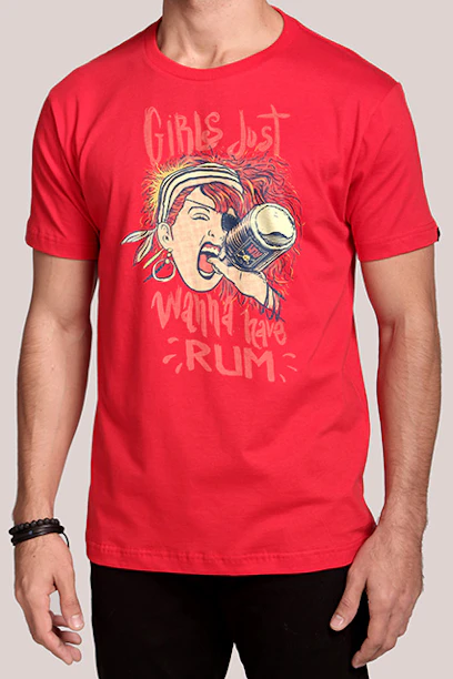 Camiseta Girls Just Wanna Have Rum - Chico Rei